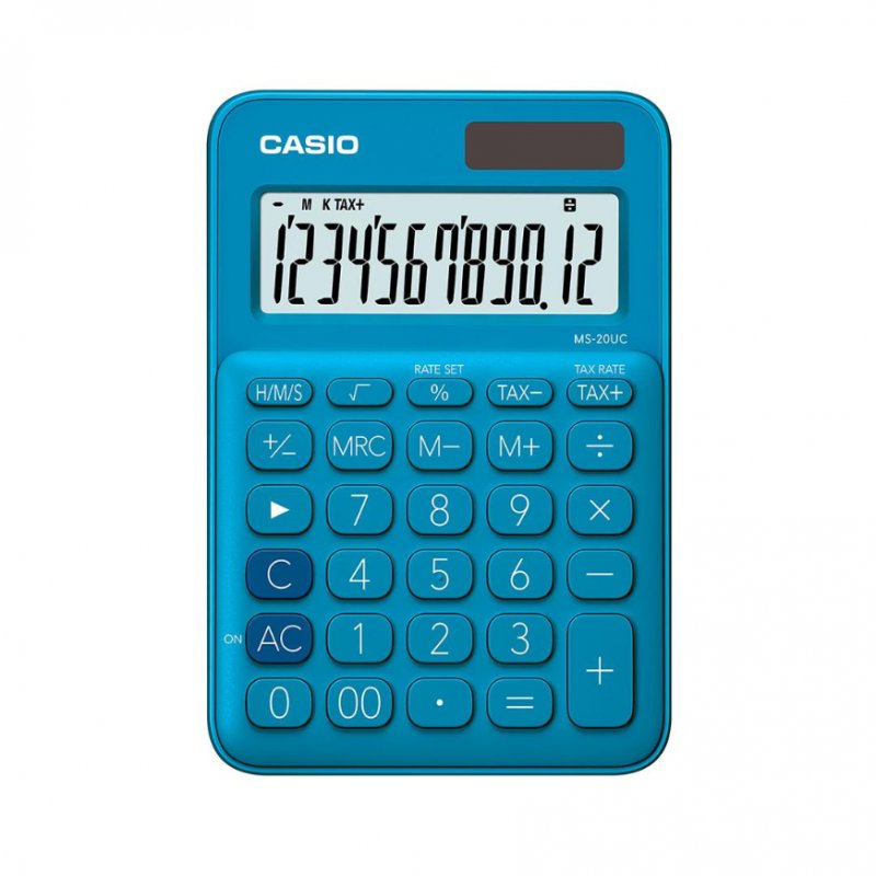 Calculadora 12 digitos casio ms-20uc-bu - Panita | Tienda Online