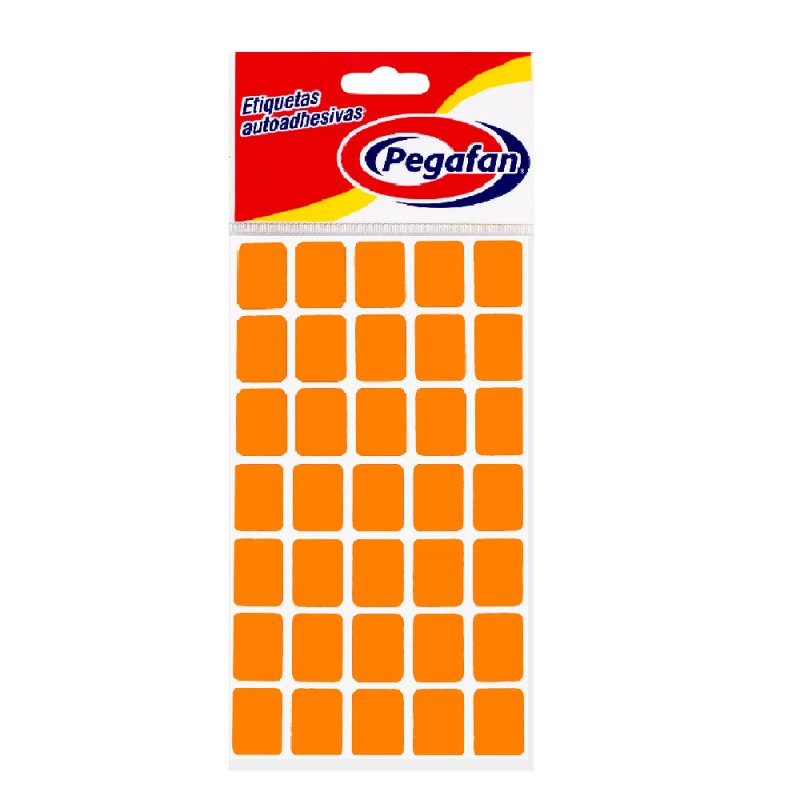 Etiqueta rectangular 19mmx13mm x500 naranja pegafan - Panita | Tienda ...