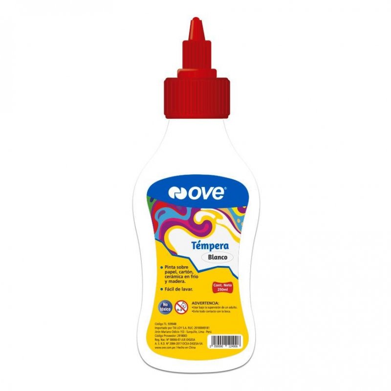 Tempera c/aplic blanco 250ml ove 939048 - Panita | Tienda Online