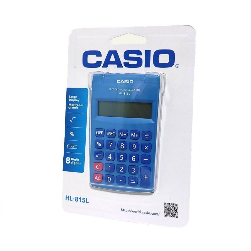 Calculadora 8 digitos celeste blstrx1 casio hl-815l-bu - Panita | Tienda Online