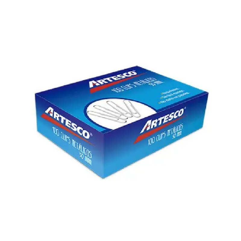 Clips metalicos 50mm x100 artesco 16305002 - Panita | Tienda Online