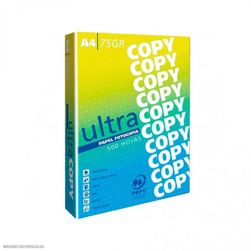 Papel bond a-4 75gr x500 ultracopy - Panita | Tienda Online