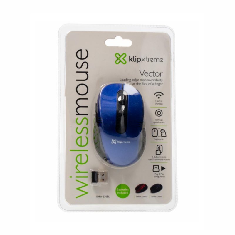 Mouse inalambrico vector klip xtreme kmw-330bl azul - Panita | Tienda ...