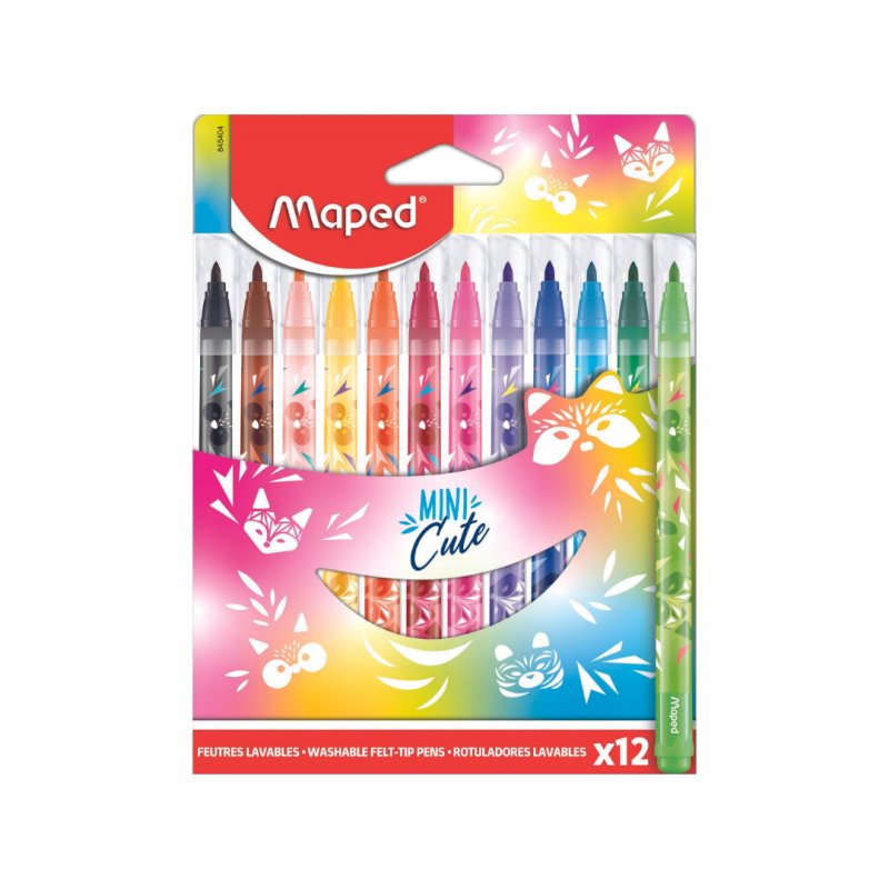 Rotulador mini cute x12 maped 845404 - Panita | Tienda Online