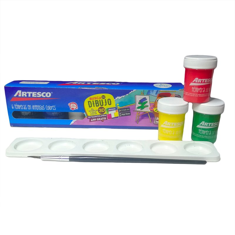 Tempera x6 20ml artesco 13094001 - Panita | Tienda Online
