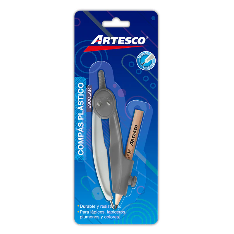 Compas plastico blstx1 artesco 17367001 - Panita | Tienda Online