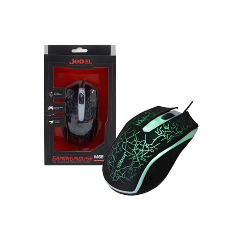 Mouse c/cable lighting jedel m68 - Panita | Tienda Online