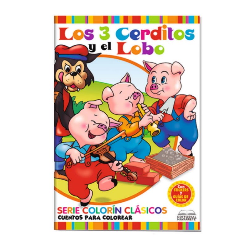 Dibujos Para Colorear De Los Tres Cerditos Y El Lobo Cuento: Los Tres