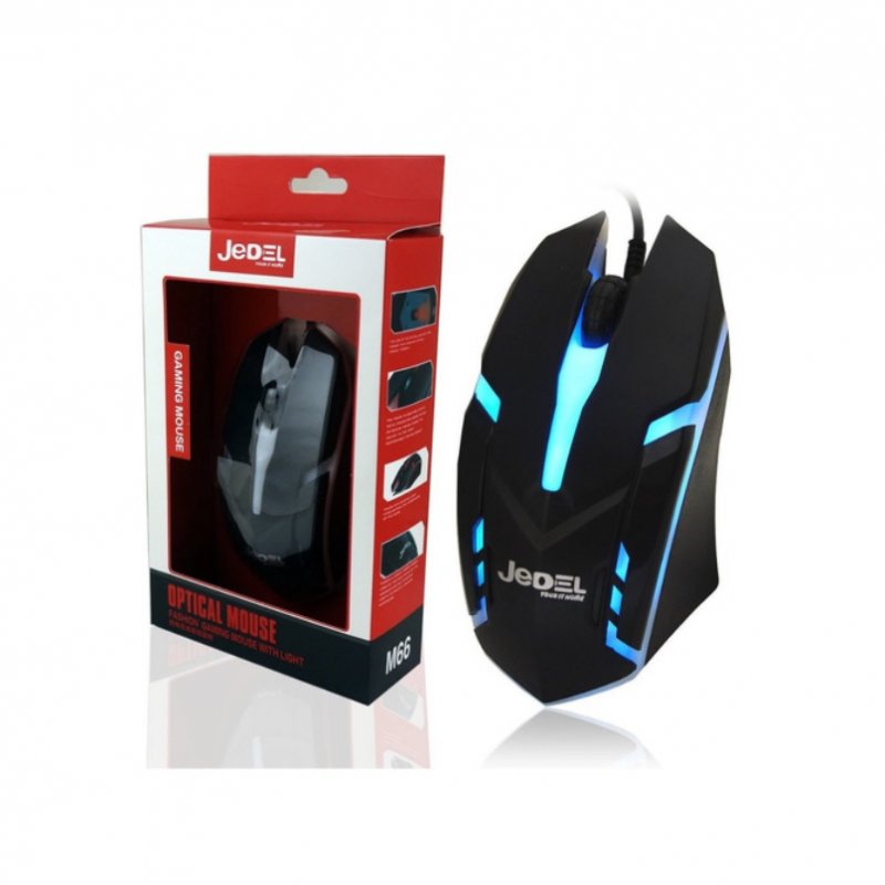 Mouse c/cable lighting jedel m66 - Panita | Tienda Online