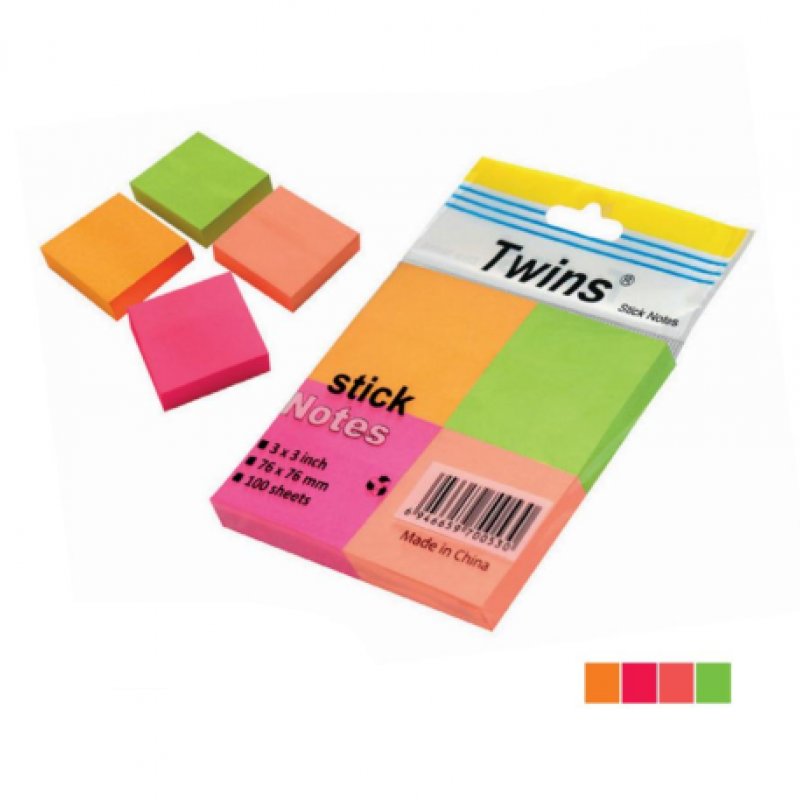 Notas Adh 100h Neon Surtidos 4 Div Twins Ar 00692 Panita Tienda Online