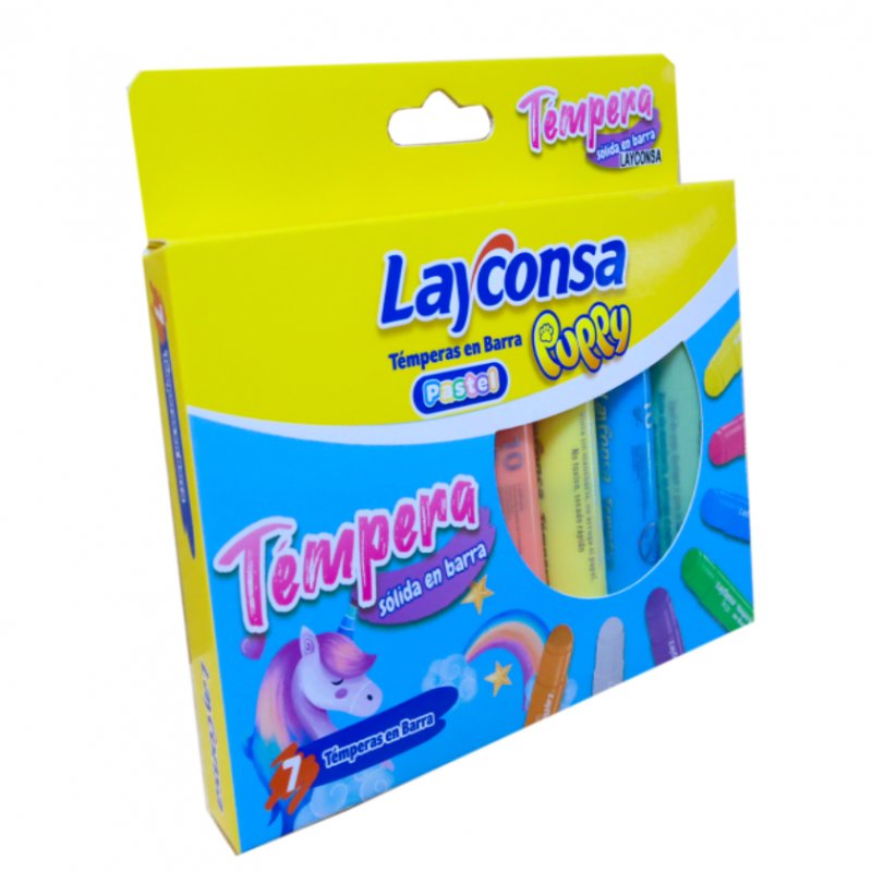 Temperas solidas barra pastel x7 puppy layconsa 2000620054 - Panita ...